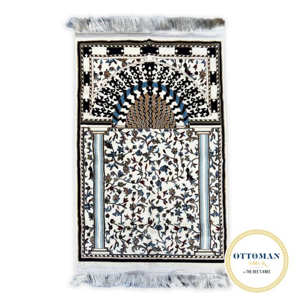 Premium White Rawda Prayer Mat – The Bees Knees