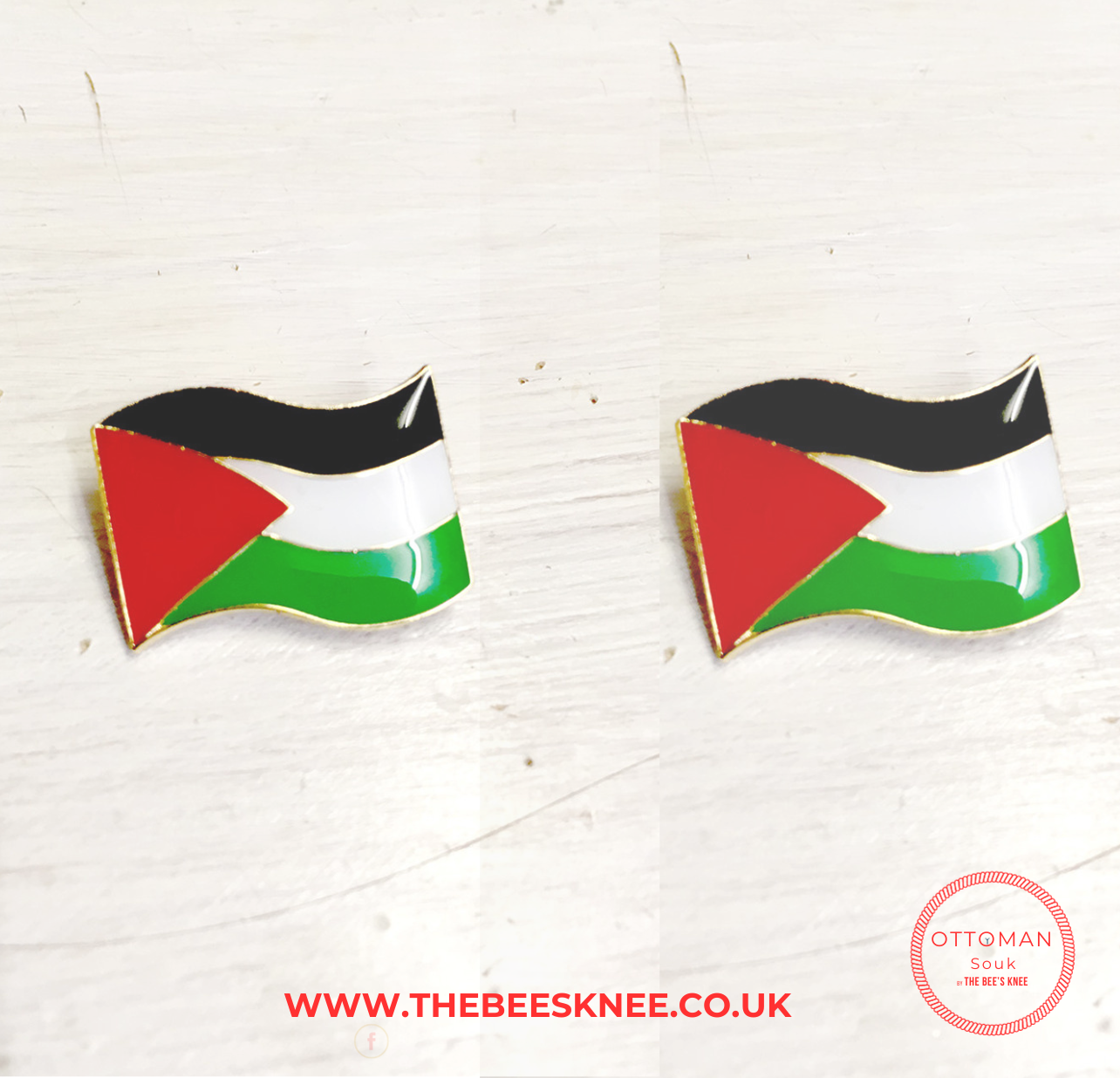 Palestine Flag Lapel Pin Badge – The Bees Knees